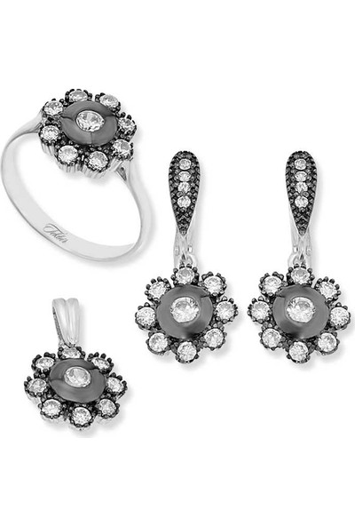 Armagano Gümüş Papatya Bayan Set