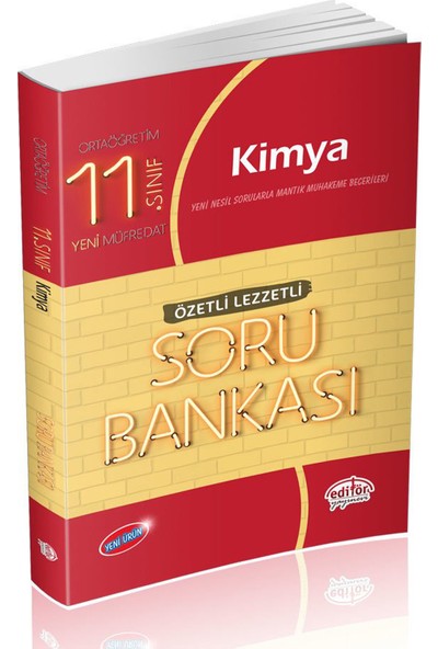 Editör Yayınları 11.sınıf Kimya Özeli Soru Bankası