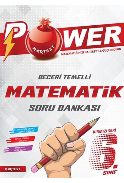 Nartest Yayınevi 6. Sınıf Kırmızı Power Matematik Soru Bankası