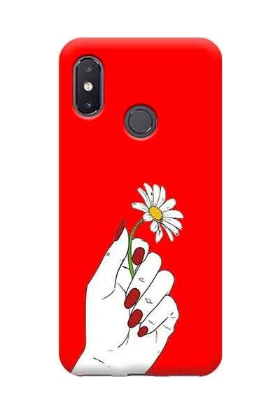 Kılıf Madeni Xiaomi Mi 8 Papatya Kırmızı Koleksiyon Telefon Kılıfı Y-Krmklf019
