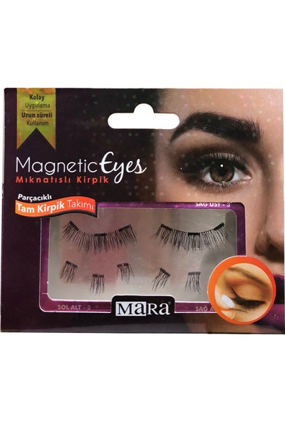 Mara Mıknatıslı Tam Kirpik Takımı Parçalı