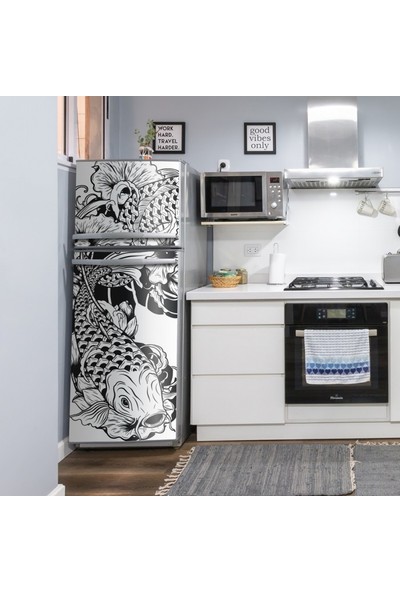 Artikel Koi Ilüstrasyon Buzdolabı Sticker