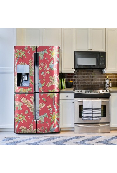 Artikel Kırmızı Orman Hayvanları Buzdolabı Sticker