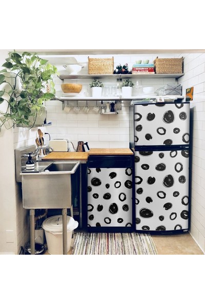 Artikel Siyah Yuvarlak Fırça Darbeleri Beyaz Eşya Sticker Seti Artikel Siyah Yuvarlak Fırça Darbeleri Beyaz Eşya Sticker Seti