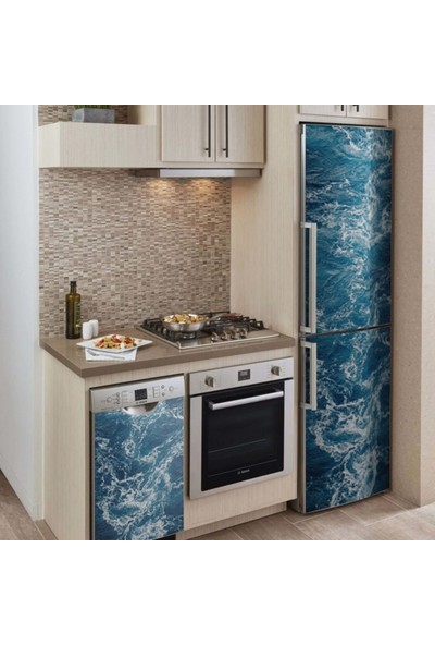 Artikel Dalgalı Deniz Beyaz Eşya Sticker Seti