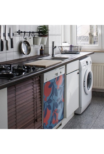 Artikel Ilüstrasyon Nar Desen Bulaşık Makinesi Sticker