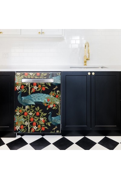 Artikel Art Nouveau Tavuskuşları Bulaşık Makinesi Sticker