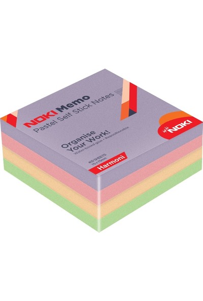 Noki Memo 75X75 Yapışkanlı Pastel Küp Blok Not 400 Sf Harmoni Noki Memo 75X75 Yapışkanlı Pastel Küp Blok Not 400 Sf Harmoni