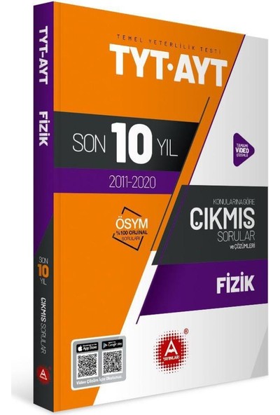 A Yayınları TYT AYT Fizik Son 10 Yıl Konularına Göre Tamamı Çözümlü Çıkmış Sorular