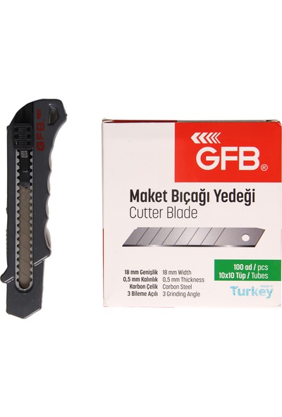 Gfb Maket Bıçağı ve 100 Lü Falçata Yedeği Seti Gfb Maket Bıçağı ve 100 Lü Falçata Yedeği Seti