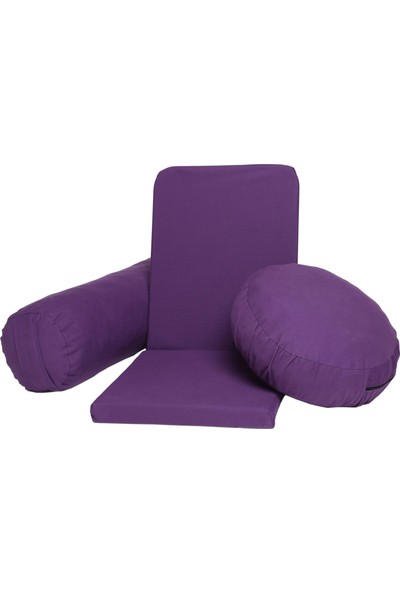 Zunkla Meditasyon Sandalyesi + Meditasyon Minderi + Yoga Bolster Minderi 3'lü Set Duck Kumaş Zunkla Meditasyon Sandalyesi + Meditasyon Minderi + Yoga Bolster Minderi 3'lü Set Duck Kumaş