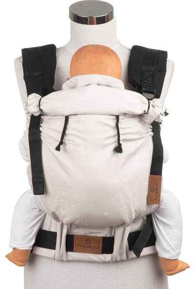 New Age Bebekle Büyüyen %100 Pamuklu Ergonomik Bebek Kanguru (0-4 Yaş) - STARS MOONSTONE