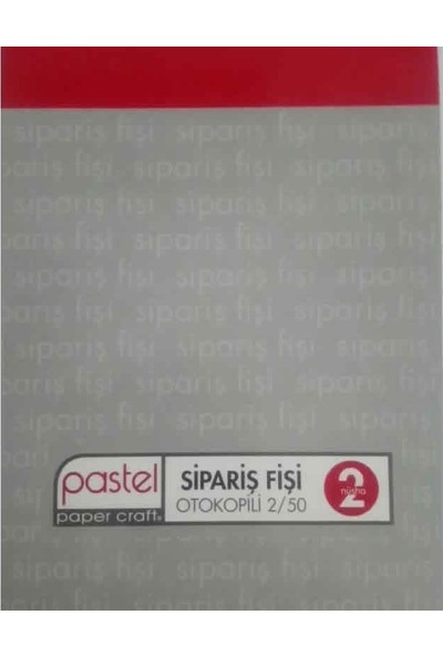 Pastel Sipariş Fişi 2-50 Otokopili 2n 10'lu
