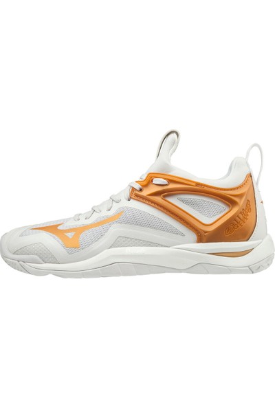 Mizuno Wave Mirage 3 Unisex Hentbol Ayakkabısı Beyaz - Sarı Mizuno Wave Mirage 3 Unisex Hentbol Ayakkabısı Beyaz - Sarı