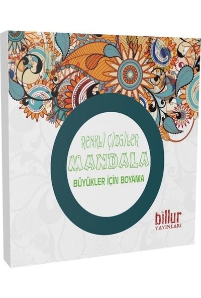 Renkli Çizgiler Mandala - Büyükler İçin Boyama Renkli Çizgiler Mandala - Büyükler İçin Boyama