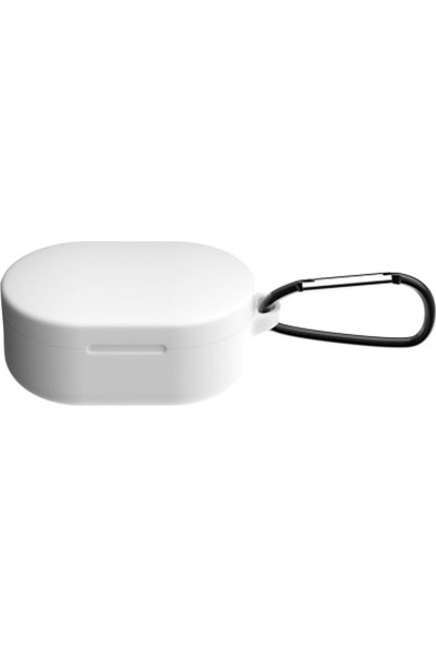 Kyver Xiaomi Redmi Airdots Earbuds Kancalı Silikon Kılıf Beyaz Kyver Xiaomi Redmi Airdots Earbuds Kancalı Silikon Kılıf Beyaz