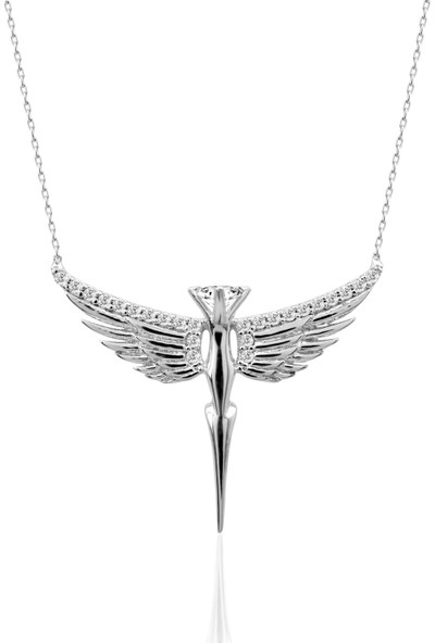 Lilarote Pırlanta Tektaş Melek Kolye