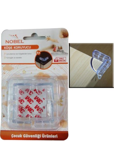 Nobel Çocuk Emniyetli Sivri Köşe Koruyucu Bebek Güvenlik 4 Adet