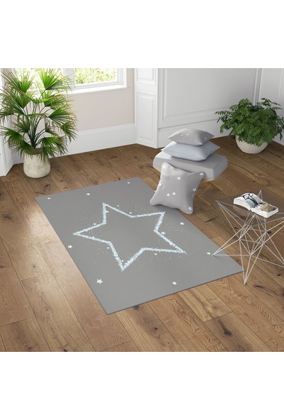 Gardenya Yıldız Kümesi Mavi Gri Çocuk Odası Halısı 50 x 80 cm Gardenya Yıldız Kümesi Mavi Gri Çocuk Odası Halısı 50 x 80 cm