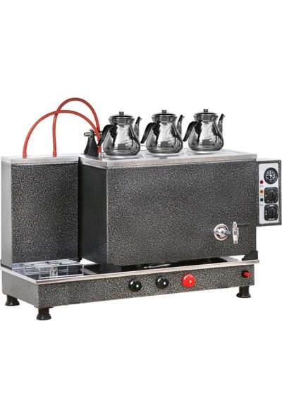 Kutlu 3 Demlikli Statik Çay Kazanı Kutlu 3 Demlikli Statik Çay Kazanı