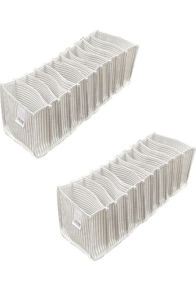 Meleni Home Çok Amaçlı 11 Bölmeli Akordiyon Çekmece ve Dolap Içi Düzenleyici 15 x 43 x 14 cm M 2 Adet