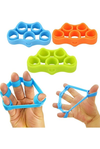 Silikon El Parmak Egzersiz Kuvvetlendirme Lastiği 3lü Set