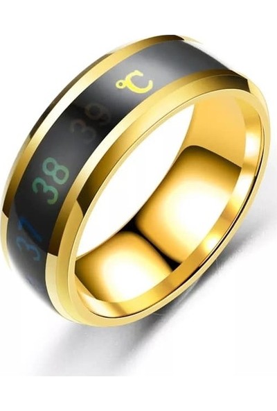 Taç Altın Ateş Ölçer Yüzük 12 Numara