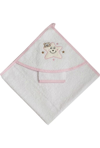 Nazbaby Yıldızlı Bebek Havlusu Pembe
