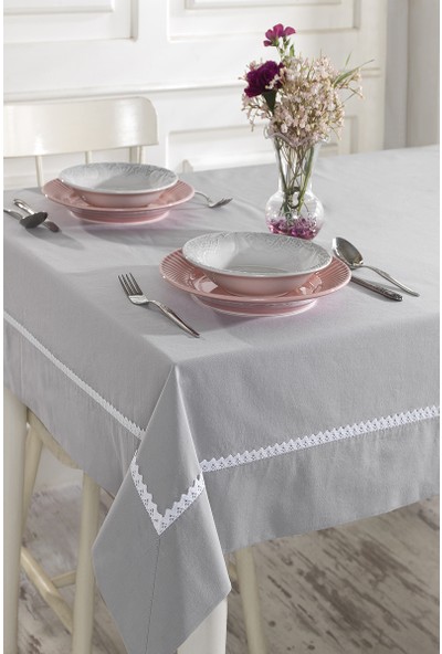 Ödel Home Buldan Keteni Dantelli Masa Örtüsü Ödel Home Buldan Keteni Dantelli Masa Örtüsü