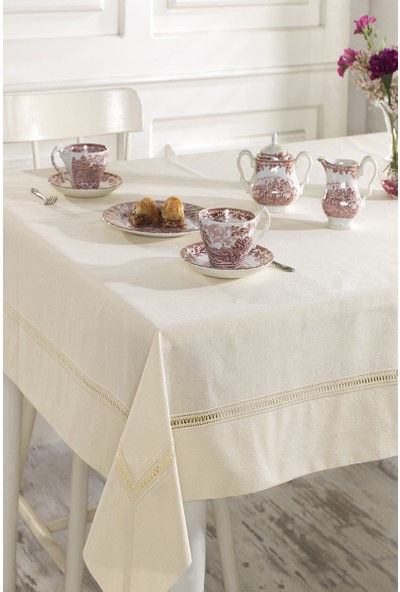 Ödel Home Buldan Keteni Ajurlu Masa Örtüsü Ödel Home Buldan Keteni Ajurlu Masa Örtüsü