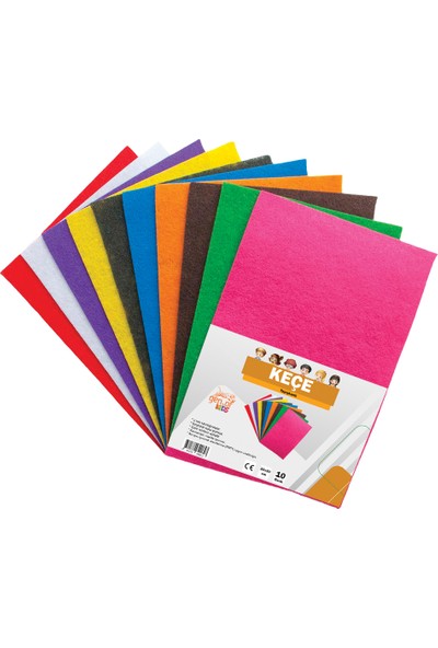 Gen-Of Yapışkanlı Keçe A4 20 x 30 cm 2 mm 10 Renk 10 Adet Gen-Of Yapışkanlı Keçe A4 20 x 30 cm 2 mm 10 Renk 10 Adet