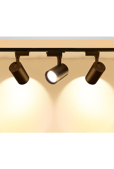 ZMR MB LED 30 W 1 M Raylı 3'lü LED Ray Spot Lamba Armatür Siyah Kasa Gün Işığı ZMR MB LED 30 W 1 M Raylı 3'lü LED Ray Spot Lamba Armatür Siyah Kasa Gün Işığı