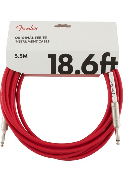Fender Original Series Instrument Cables 5.5 Metre - Fiesta Red Enstrüman Kablosu Fender Original Series Instrument Cables 5.5 Metre - Fiesta Red Enstrüman Kablosu