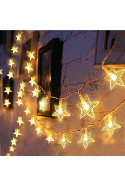 Patladı Gitti LED Işıklı Yıldız Dizeleri 20'li 3 Metre Pilli Günışığı Patladı Gitti LED Işıklı Yıldız Dizeleri 20'li 3 Metre Pilli Günışığı