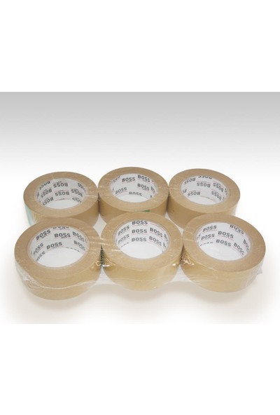 Boss Tape Kraft Bant - 6'lı Kağıt Bant Boss Tape Kraft Bant - 6'lı Kağıt Bant