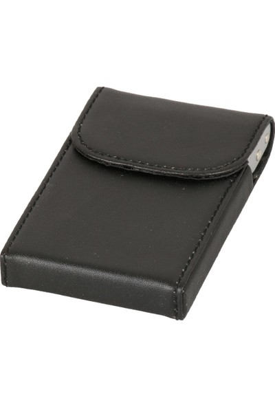 Trend Hediyelik Deri Dikey Kartvizitlik Siyah