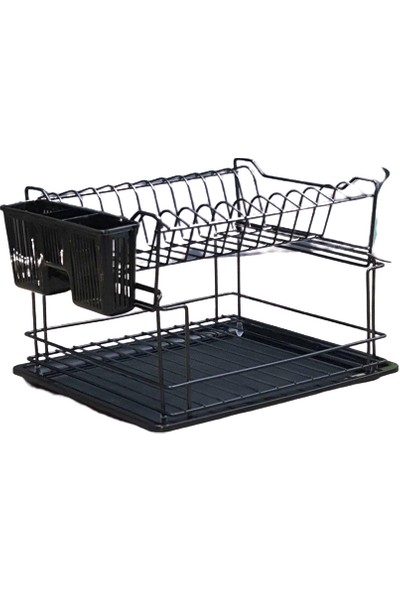 Acar Siyah Krom 2 Katlı Bulaşıklık 016993