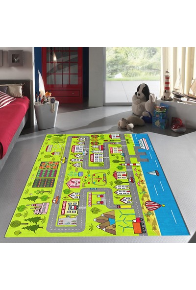 Homefesto Dekoratif Özel Tasarım Antibakteriyel Leke Tutmaz Çocuk Halısı