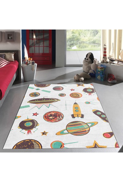 Homefesto Dekoratif Özel Tasarım Antibakteriyel Leke Tutmaz Çocuk Halısı