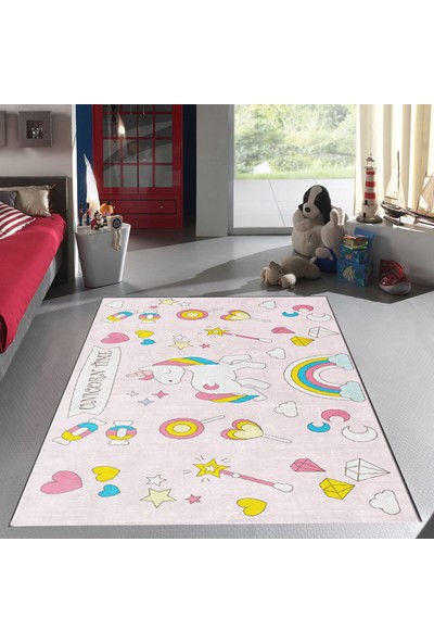 Homefesto Dekoratif Özel Tasarım Antibakteriyel Leke Tutmaz Çocuk Halısı