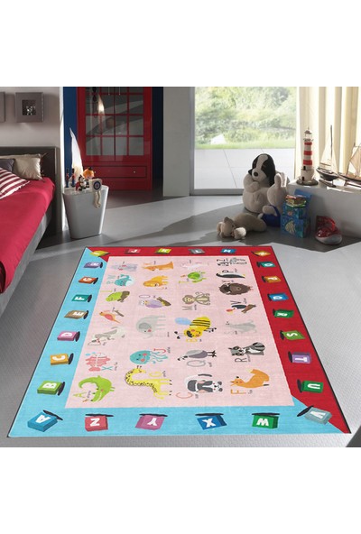Homefesto Dekoratif Özel Tasarım Antibakteriyel Leke Tutmaz Çocuk Halısı