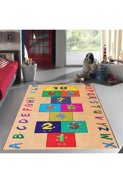 Homefesto Dekoratif Özel Tasarım Antibakteriyel Leke Tutmaz Çocuk Halısı