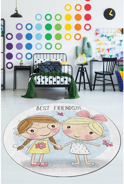 Homefesto Dekoratif Özel Tasarım Antibakteriyel Leke Tutmaz Çocuk Halısı