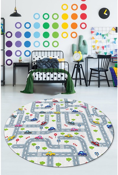 Homefesto Dekoratif Özel Tasarım Antibakteriyel Leke Tutmaz Çocuk Halısı
