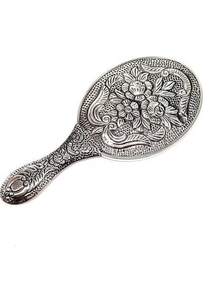 Cng Gül Desenli Gümüş El Aynası No 1 Cng Gül Desenli Gümüş El Aynası No 1