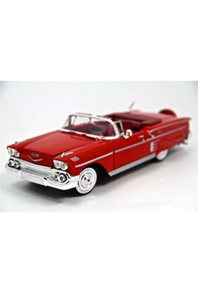Motormax Diecast 1958 Chevy Impala 1:24 Model Araç - Kırmızı Motormax Diecast 1958 Chevy Impala 1:24 Model Araç - Kırmızı