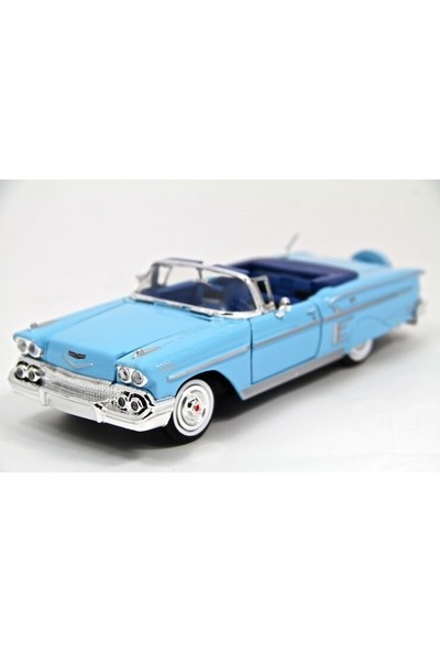 Motormax Diecast 1:24 1958 Chevy Impala - Model Araba Mavi Motormax Diecast 1:24 1958 Chevy Impala - Model Araba Mavi