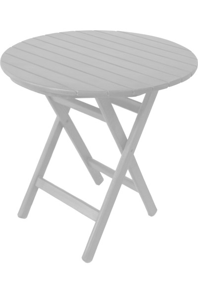 Bahçeme Ahşap Bahçe Balkon Mutfak Masası -Datça Yuvarlak 60LIK Beyaz Bahçeme Ahşap Bahçe Balkon Mutfak Masası -Datça Yuvarlak 60LIK Beyaz