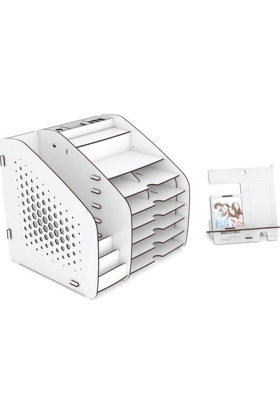 Design Otto Fx XL Hexa A4 Evrak Rafı Masaüstü Organizer Beyaz Design Otto Fx XL Hexa A4 Evrak Rafı Masaüstü Organizer Beyaz