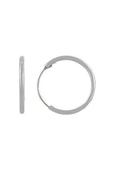 Söğütlü Si̇lver Mini Rodyumlu Halka Küpe